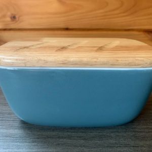 Dowan | Kitchen | New Wout Box Dowan Covered Slate Blue Butter Dish ...